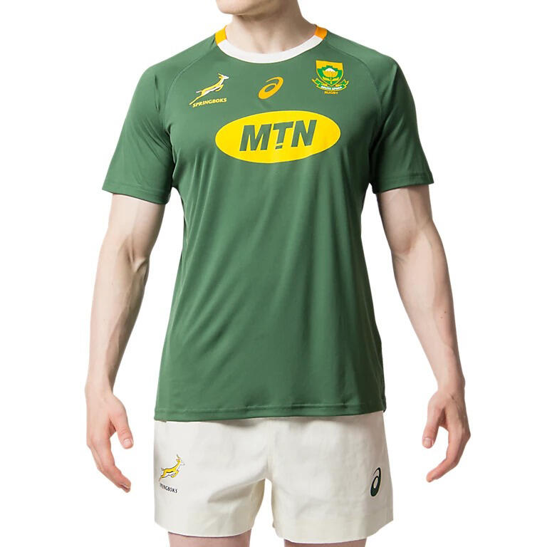 ASICS South Africa Springboks Mens Home Fan T-Shirt Green ASICS - Decathlon