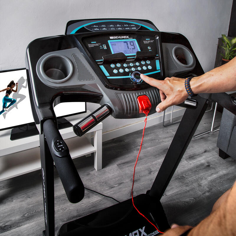 Tapis de course - Treadmill Force 550 noir et bleu BEHUMAX | Decathlon