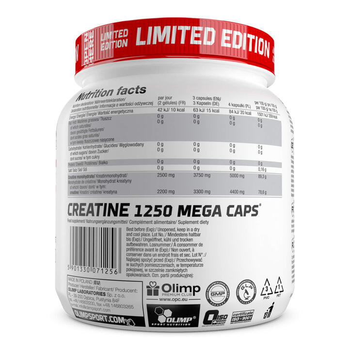 Kreatyna Olimp Creatine 1250 Mega Caps® - 500 Kapsułek - Limited ...