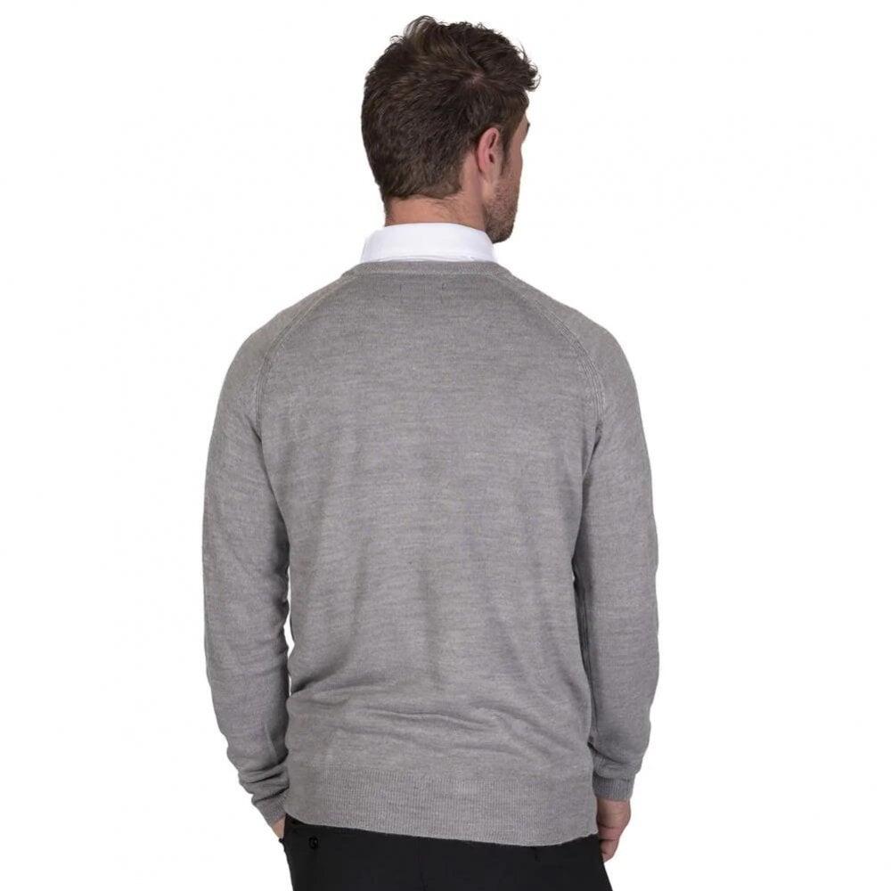 ISLAND Green MENS RAGLAN CREW NECK KNIT JUMPER GREY MARL ISLAND GREEN ...