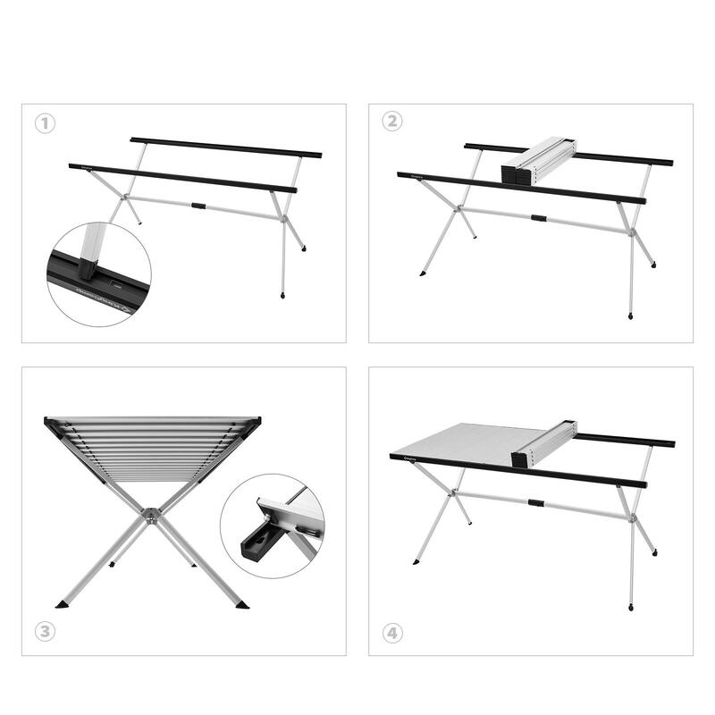 KINGCAMP Campingtafel Camping roltafel Vouwtafel tuin aluminium ...