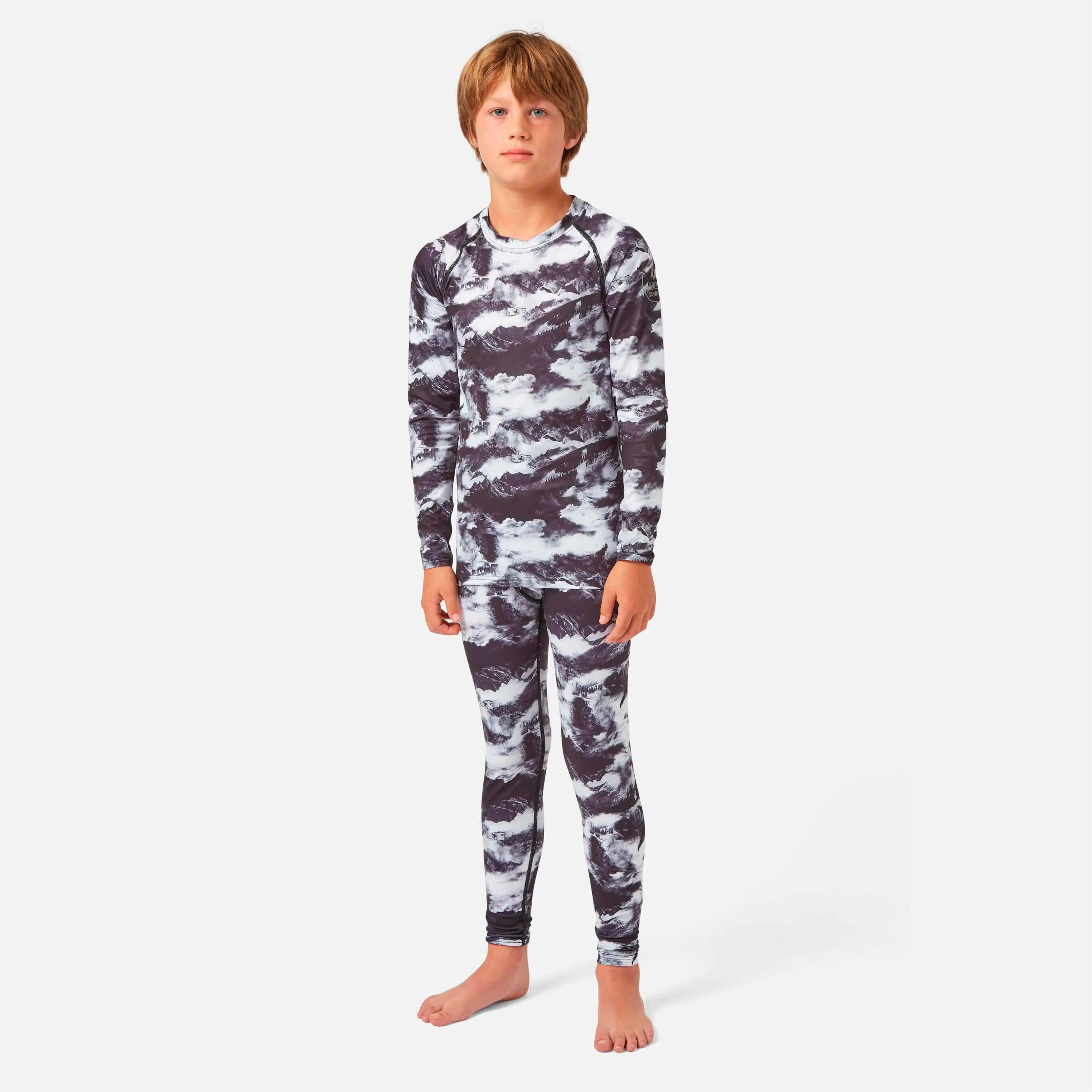 Bodyfit Limited Edition Long John White Out Print SURFANIC Decathlon
