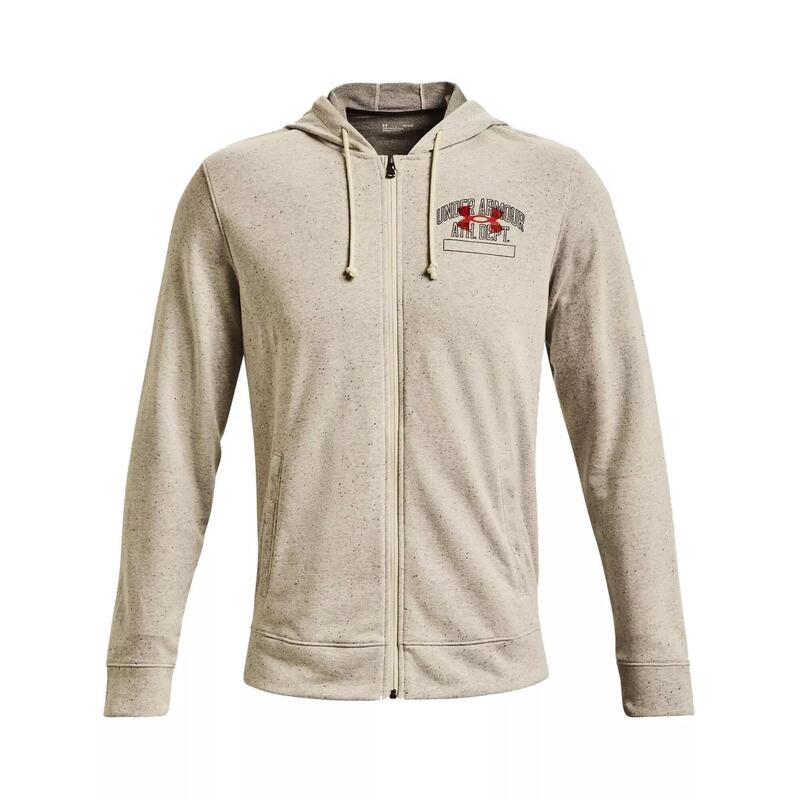 UNDER ARMOUR - Pulover cu gluga UA Rival Try Athlc Dep FZ HD - nisip ...