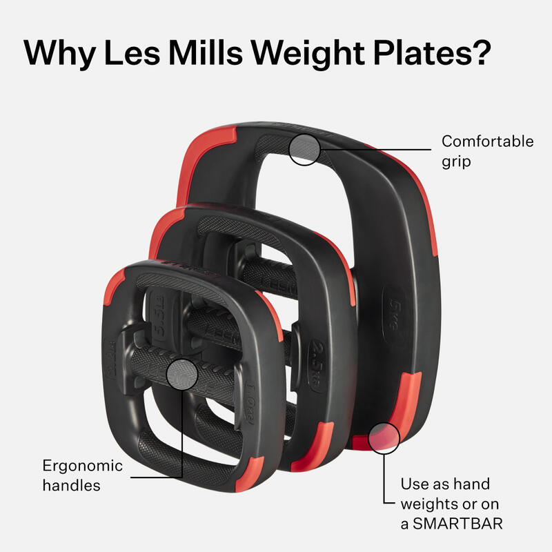 Les Mills™ SMARTBAR™ And Weight Plate Set for Total Body Workouts 20kg ...