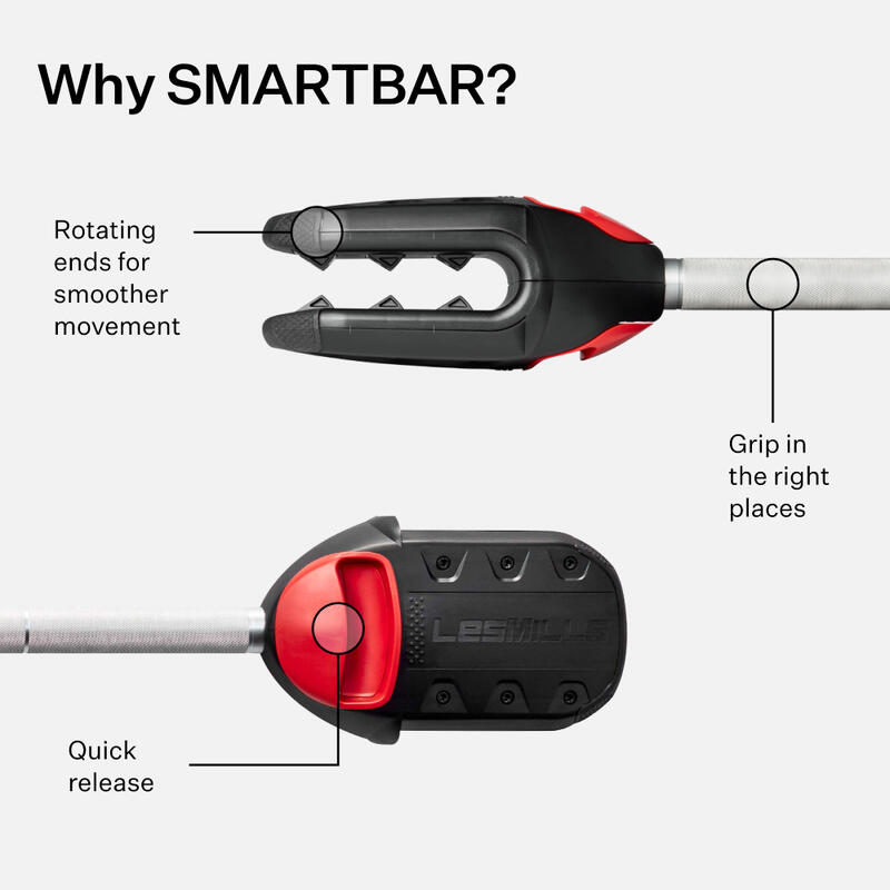 Les Mills™ SMARTBAR™ And Weight Plate Set for Total Body Workouts 20kg ...