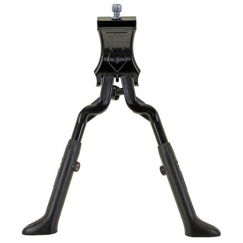 Béquille de vélo Béquille double 24-28 pouces Aluminium Noir M-WAVE ...