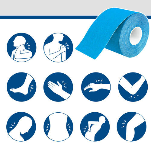 3 cintas kinesiológicas axion | azul, beige y negro | Decathlon