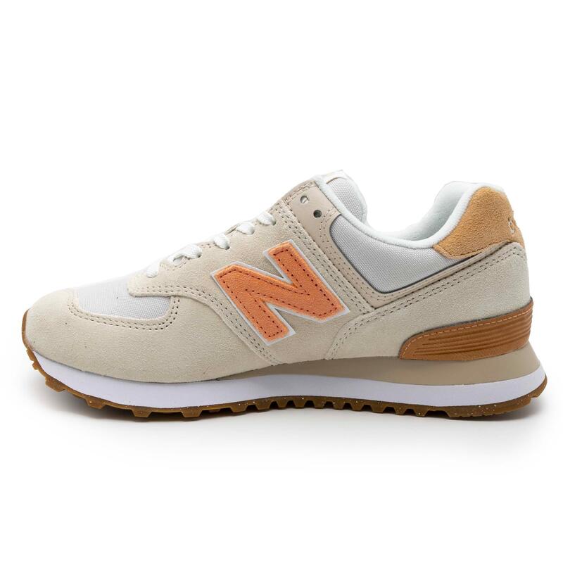 Sneakers New Balance Lifestyle Daim/Textile Beige Femme NEW BALANCE ...