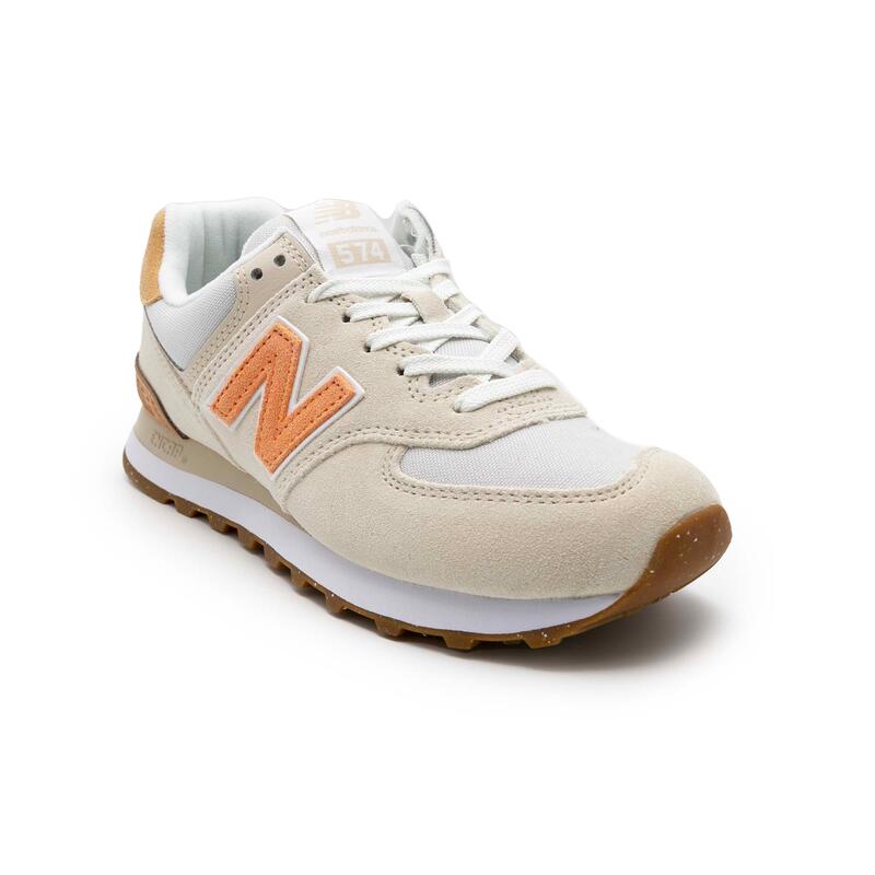 Sneakers New Balance Lifestyle Daim/Textile Beige Femme NEW BALANCE ...