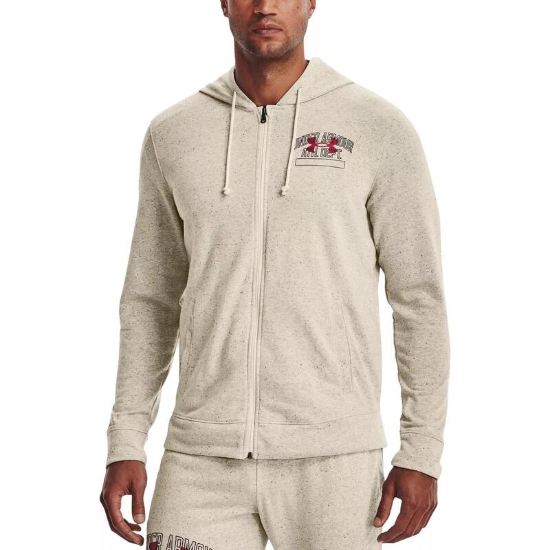 UNDER ARMOUR - Pulover cu gluga UA Rival Try Athlc Dep FZ HD - nisip ...