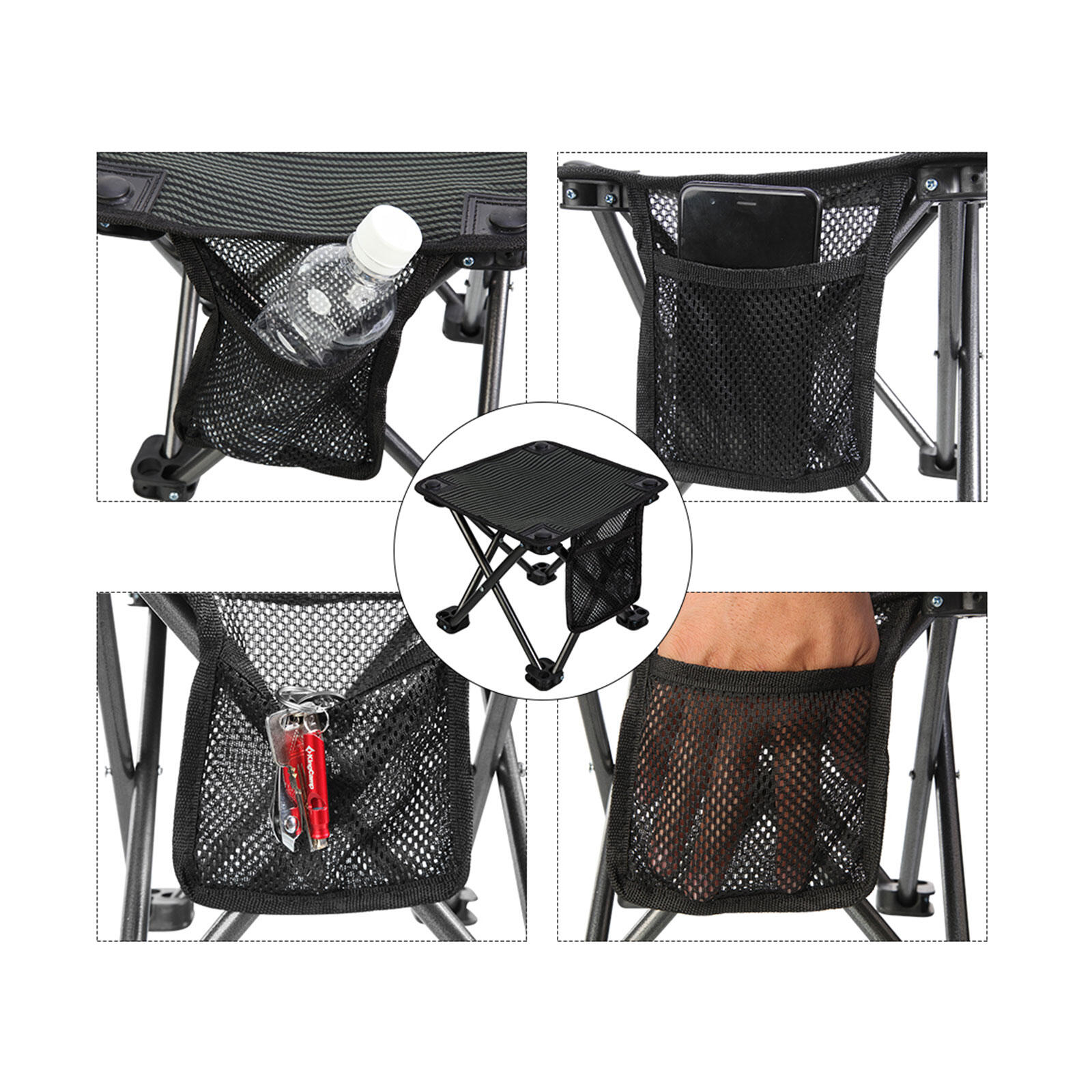 Mini Campinghocker Klapphocker Falthocker Camping Angel Sitz 650 g Stahl 150kg | Decathlon