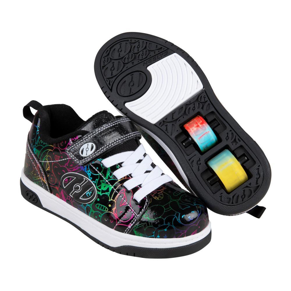 Dual Up Black/Rainbow/Foil Kids Heely X2 Shoe | Decathlon