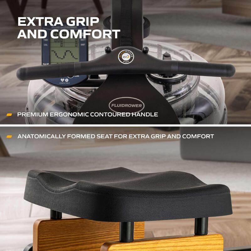 Fluid Rower Apollo V Wasser Rudergerät Dual Rail | FIRST DEGREE FITNESS ...