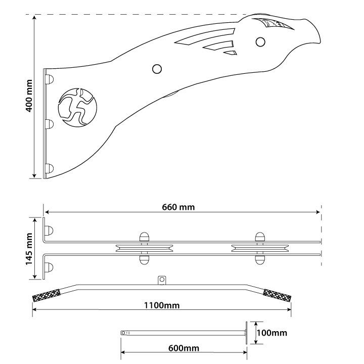 K-SPORT Bovenste trekkabel voor wandmontage | Decathlon
