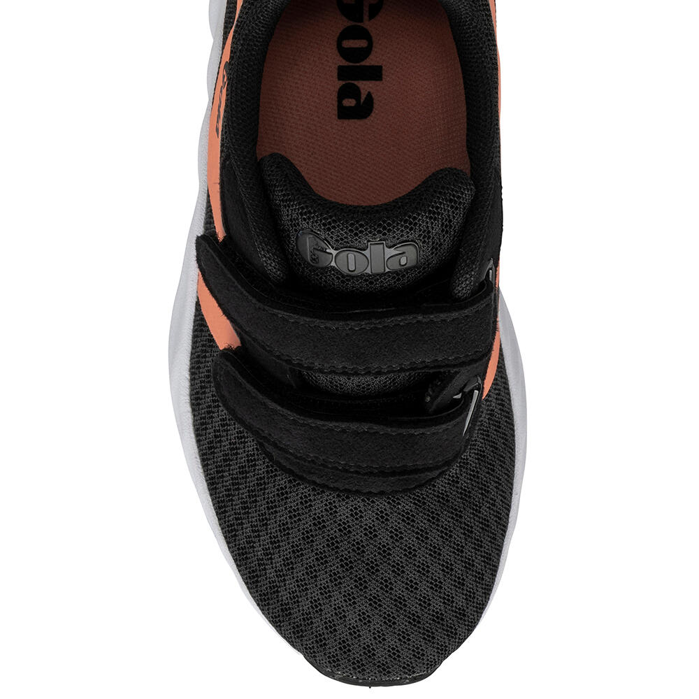 Kids' Draken Twin Bar QF Mesh Black/Coral Running Trainers | Decathlon