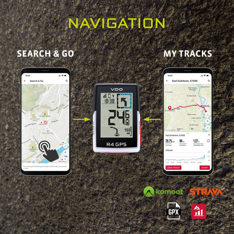 Komputer Rowerowy R4 Gps VDO | Decathlon