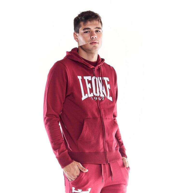 Kapuzenpullover für Männer Leone full zip basic Big Logo LEONE 1947 ...