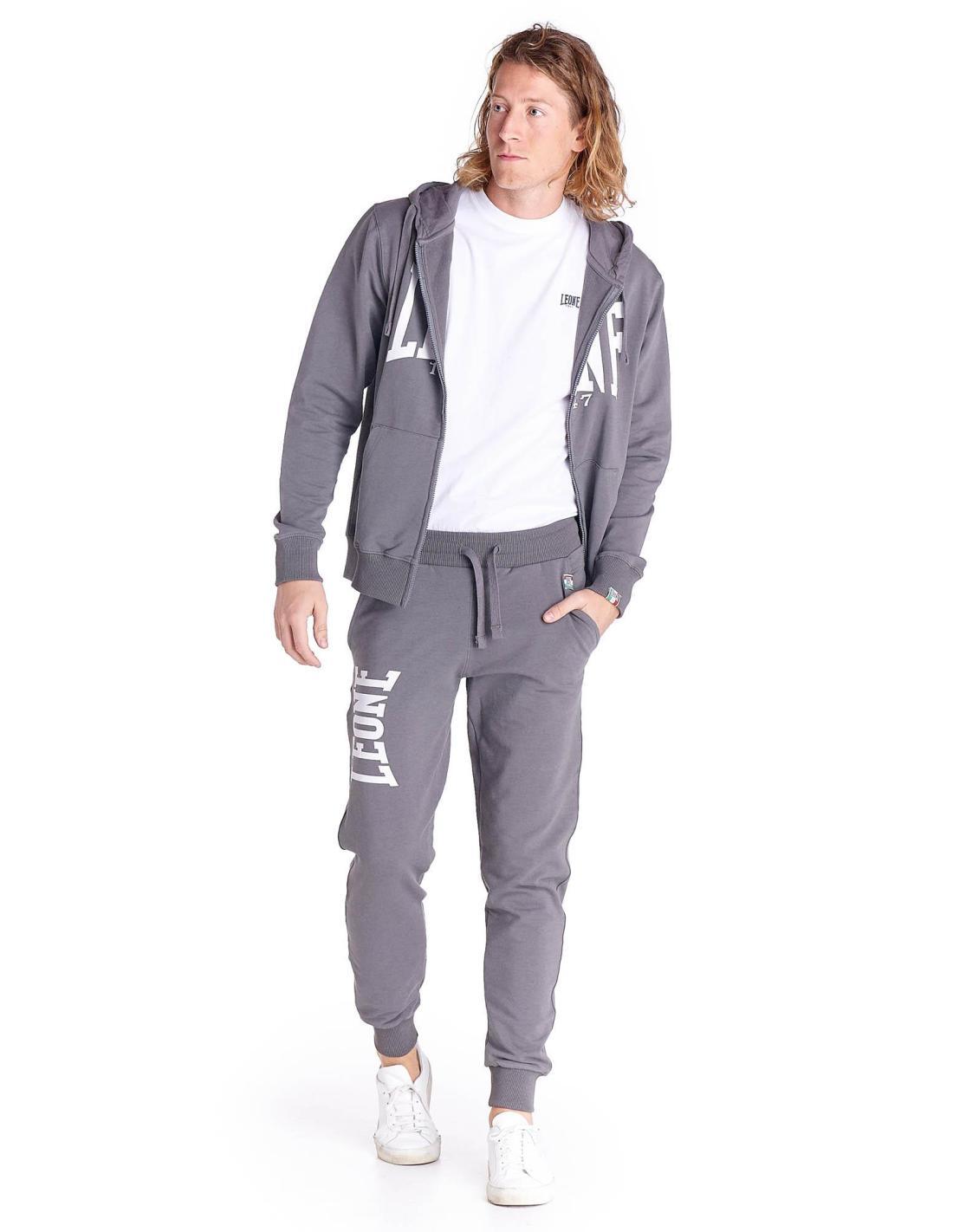 Herren-Kapuzenpullover mit durchgehendem Reißverschluss Leone basic Big ...