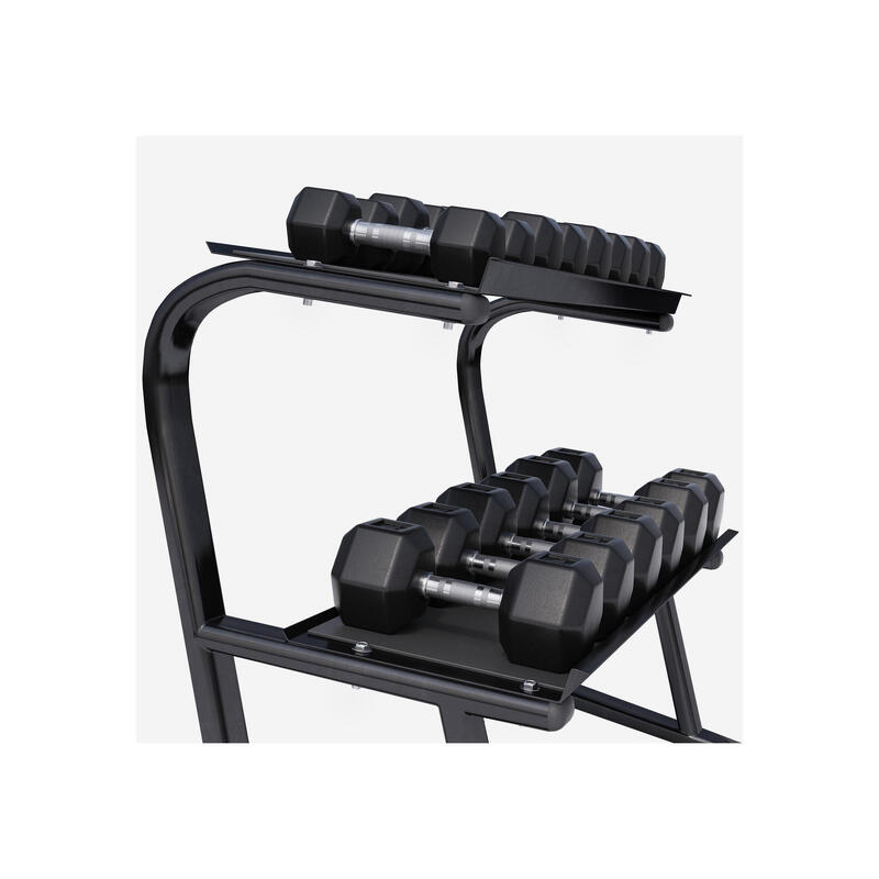 Dumbell rek met 237 kg Hexagon Halters - Opslag rack met Gewichten - 14 ...