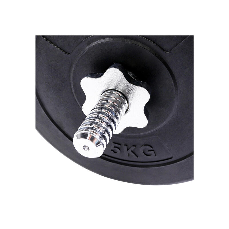 KIT HALTÈRE CURL 30KG + PLASTIC DISCS GN002 | MUSCULATION | 25MM ...