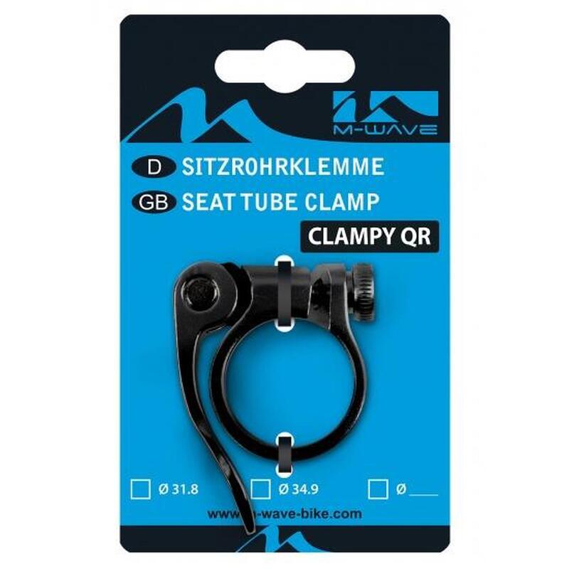 Zadelpenklem Clampy-QR 31,8 mm aluminium zwart | M-WAVE | Decathlon.nl
