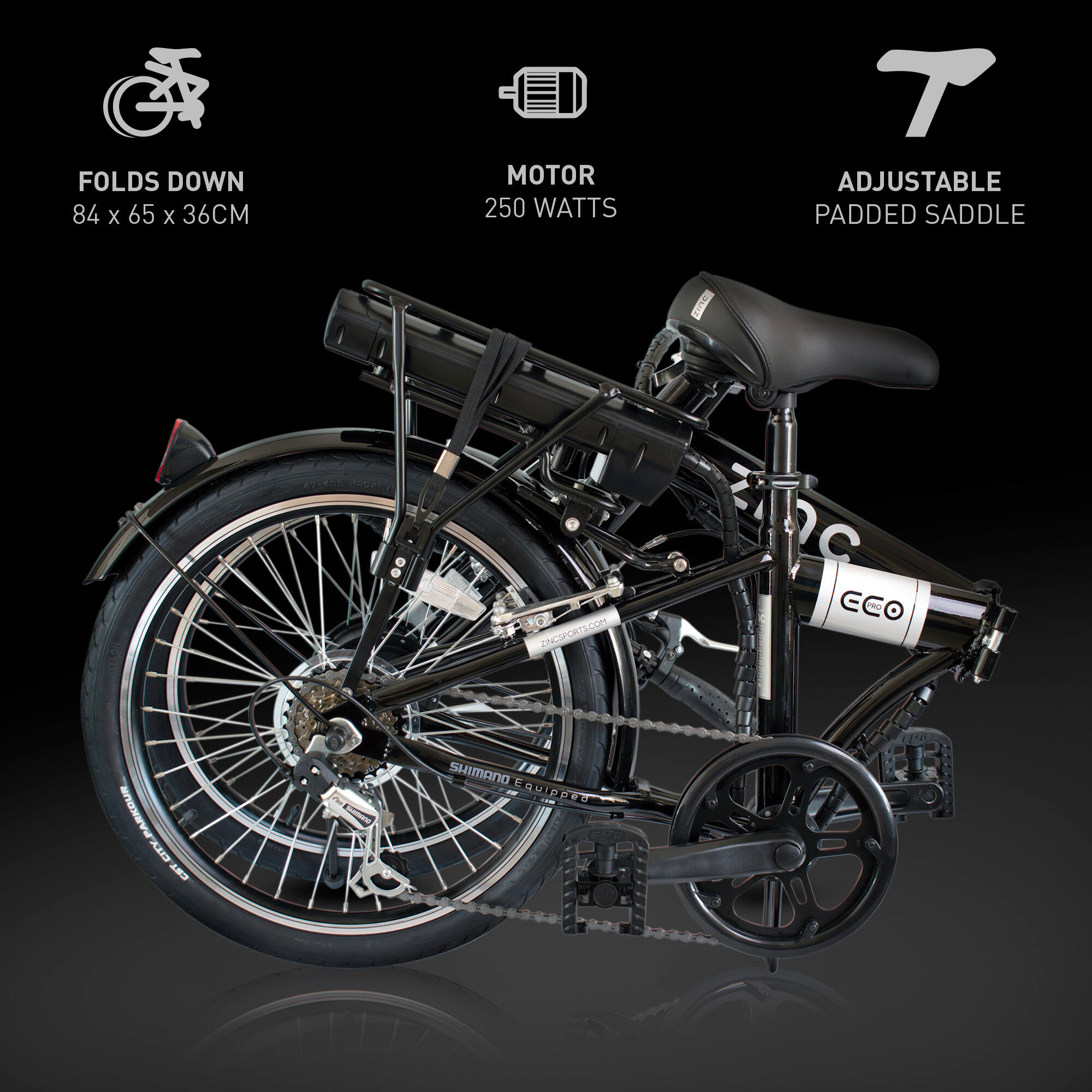 Zinc Folding Electric Eco Pro Bike | Decathlon