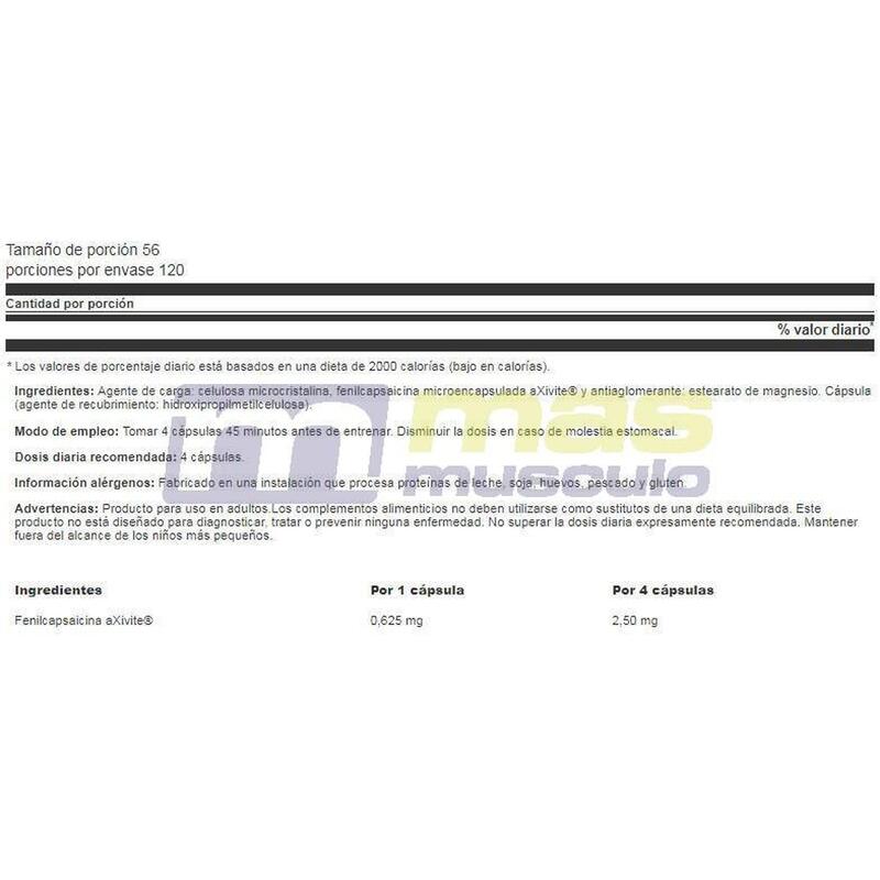 Phenyl Capsaicin Life Pro 120 capsules végétaliennes 98% capsaïcine ...