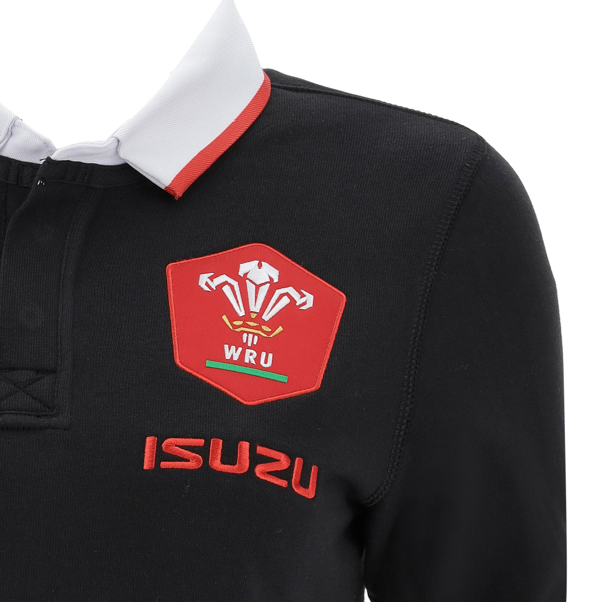 Wales WRU M20 ALTERNATE COTTON Rugby Shirt Womens 3/4 SLEEVE | Decathlon