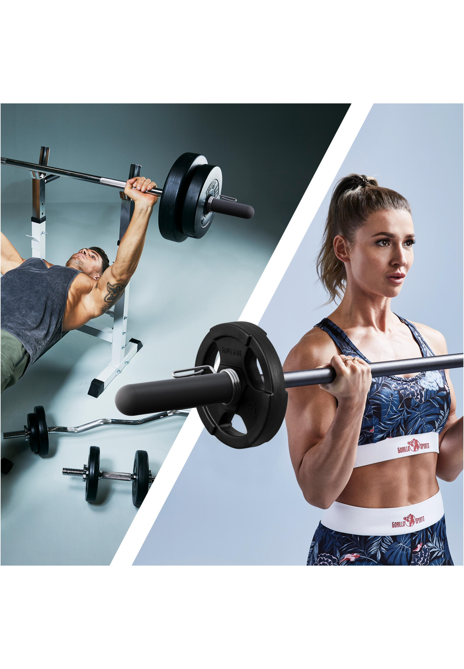 50mm Adapter Olympic für Hantelstangen mit Federverschluss Schwarz ...