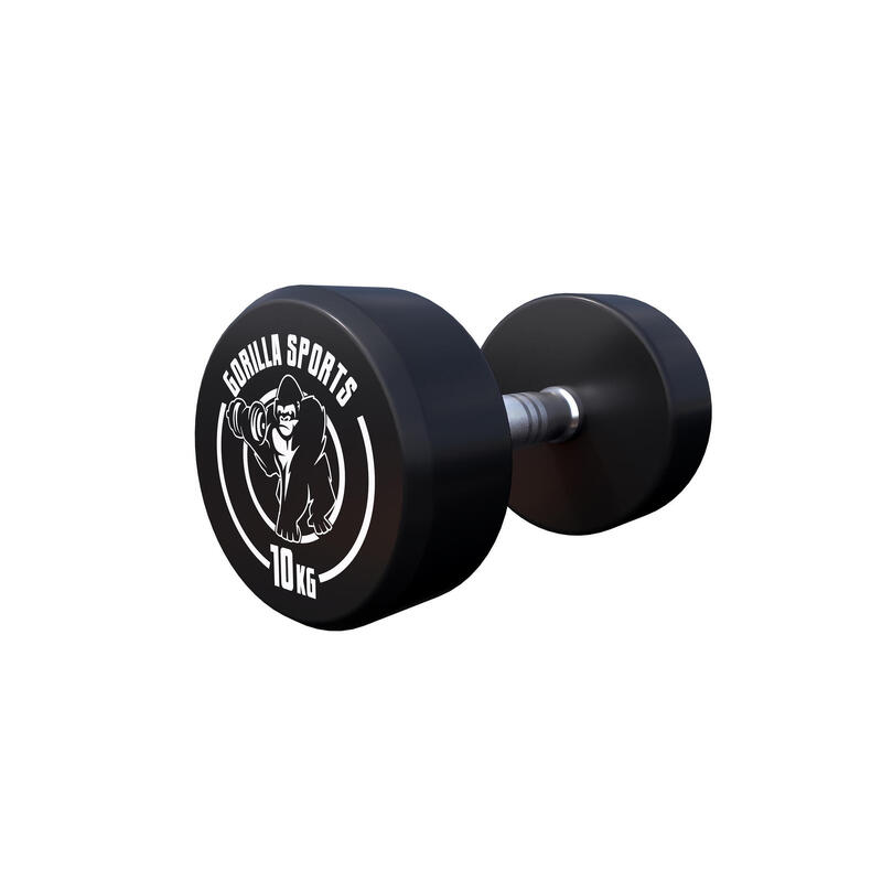 HALTÈRE MONOBLOC ROND | MUSCULATION | 2 X 10 KG GORILLA SPORTS | Decathlon