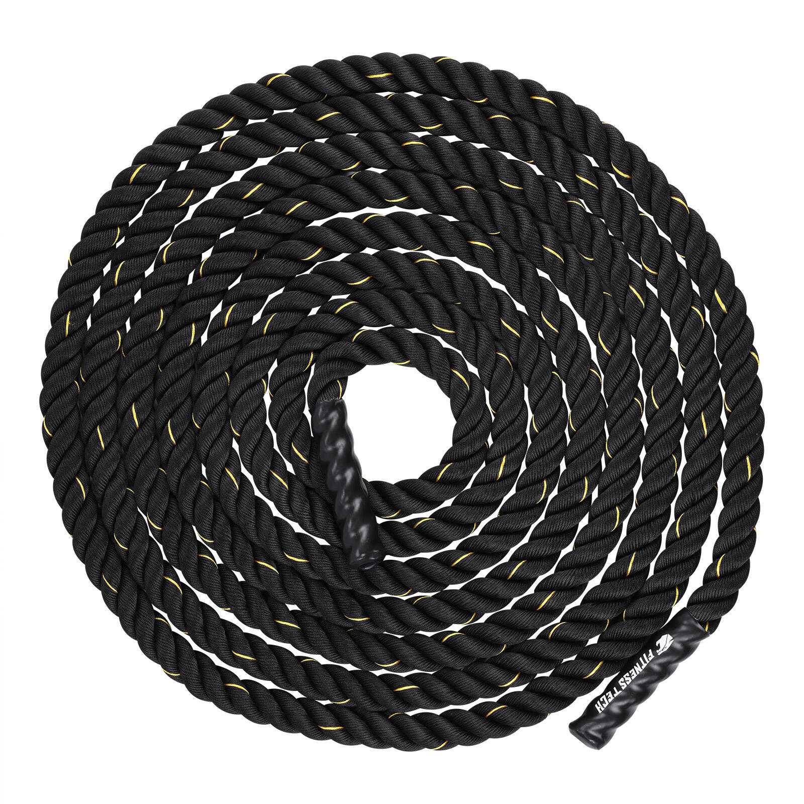 Combat Rope Cross Training 12M x 50MM zwart en geel | Decathlon