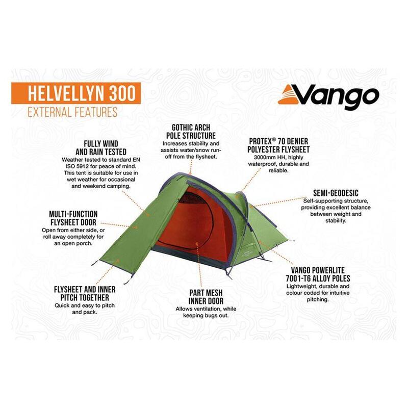 Vango Helvellyn 300 Namiot 3-osobowy zielony VANGO | Decathlon