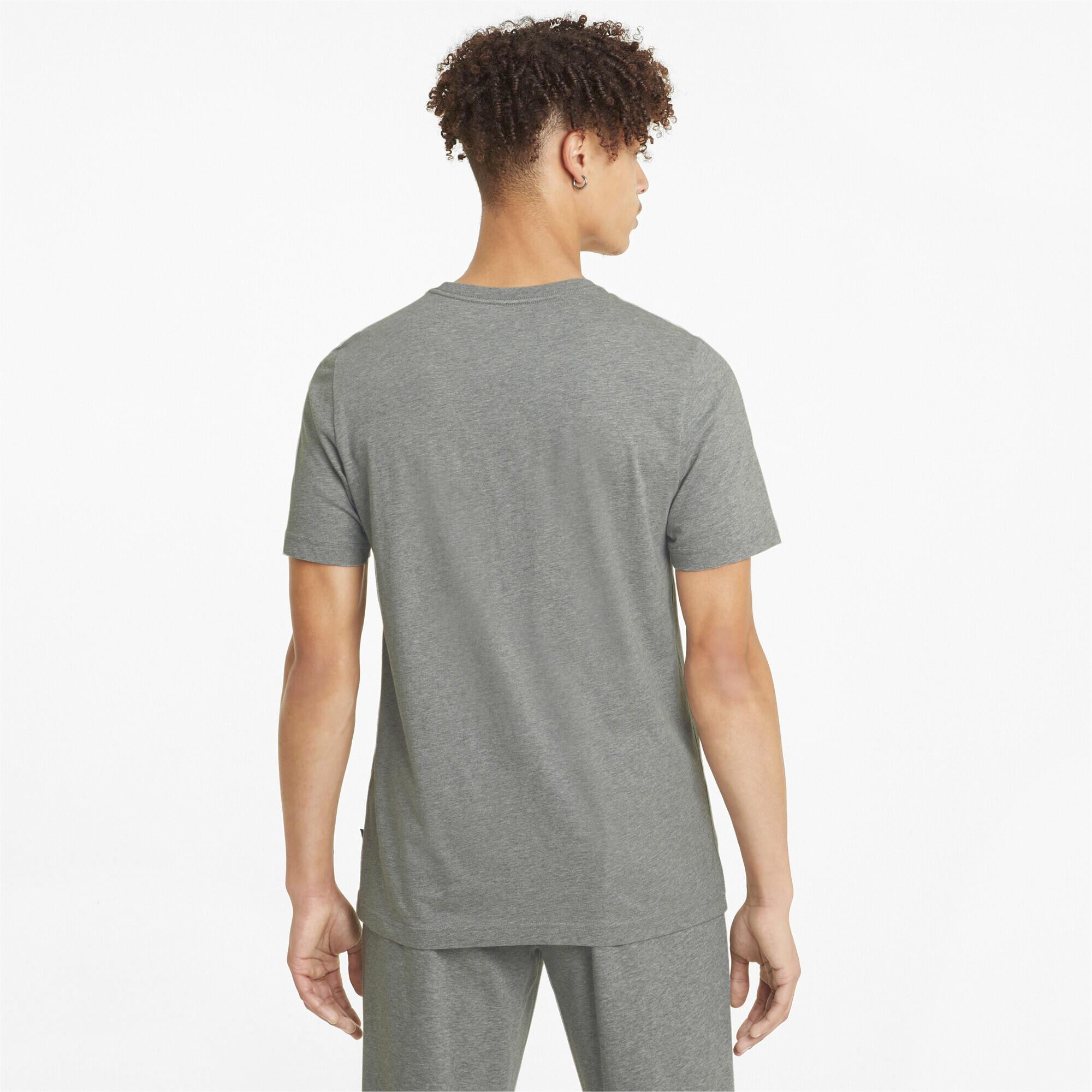 T-shirt à logo Essentials Homme PUMA Medium Gray Heather Cat PUMA ...