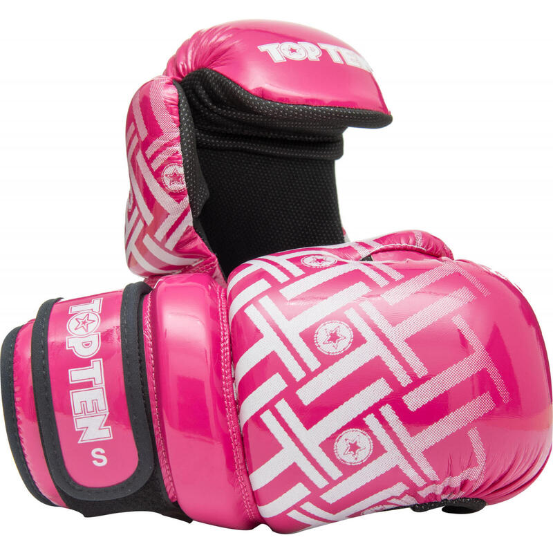 TOP TEN - Manusi de kickboxing “Glossy Block PRISM”, Top Ten, galben, L ...