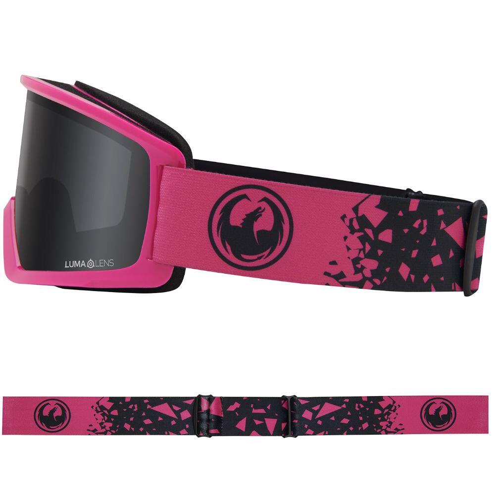 DX3 OTG Unisex Snow Goggles - Blasted Pink/LL Dark Smoke DRAGON | Decathlon