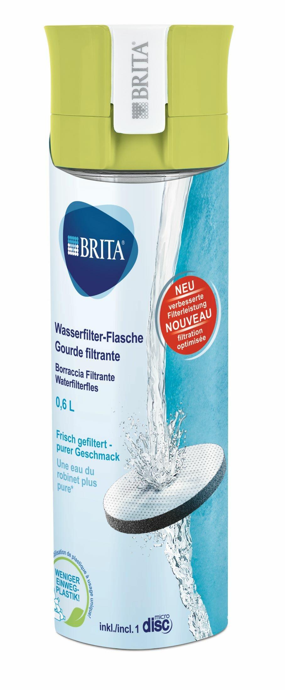 Waterfilterfles - VITAL - 0,6L - Inclusief MicroDisc waterfilter BRITA | Decathlon