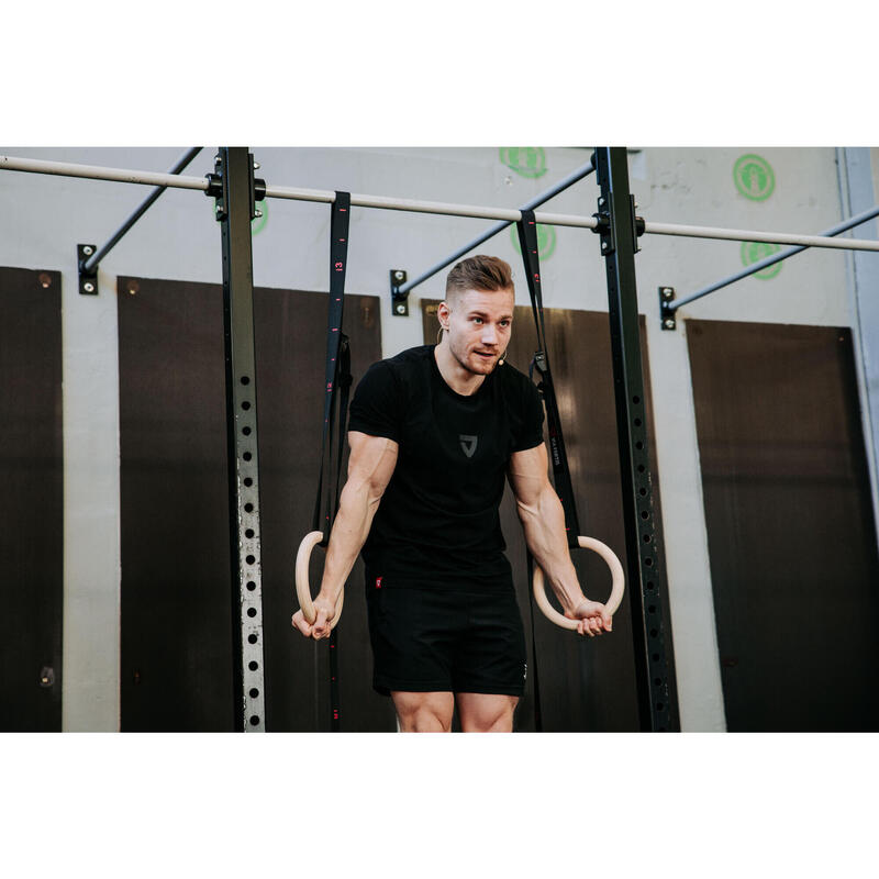 VIA FORTIS Premium Gym Rings - Houten Sportschoolringen voor Thuisgym ...