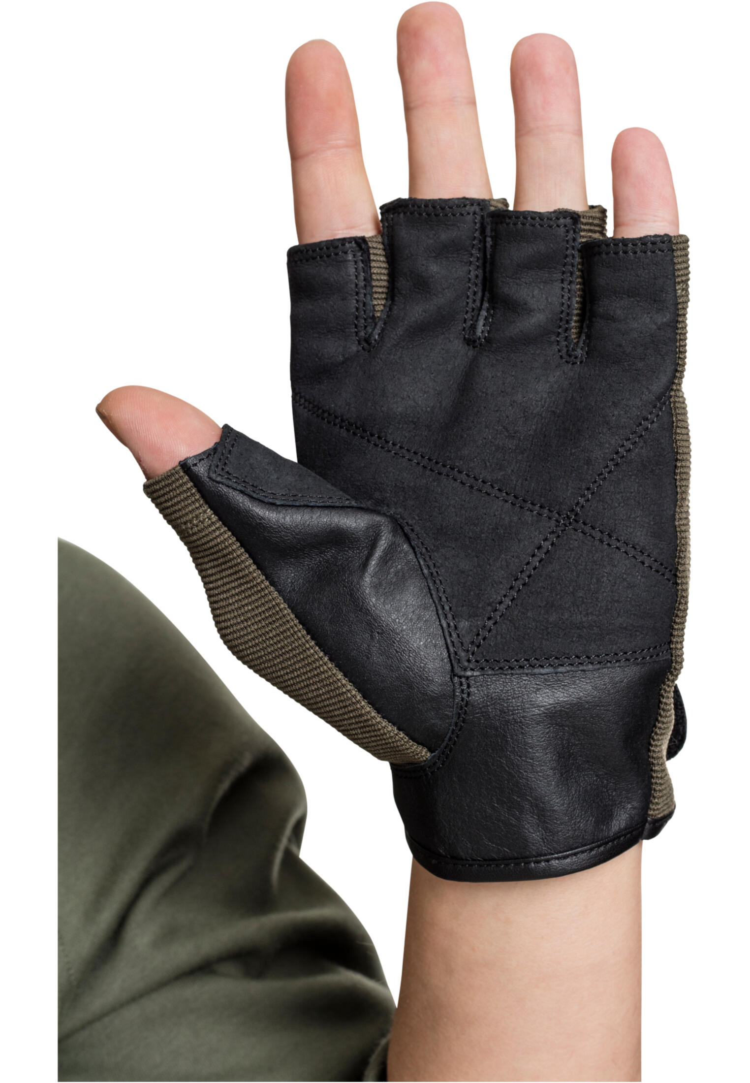Gorilla Sports Leather Fitness Gloves with Adjustable Velcro Black/Pink ...