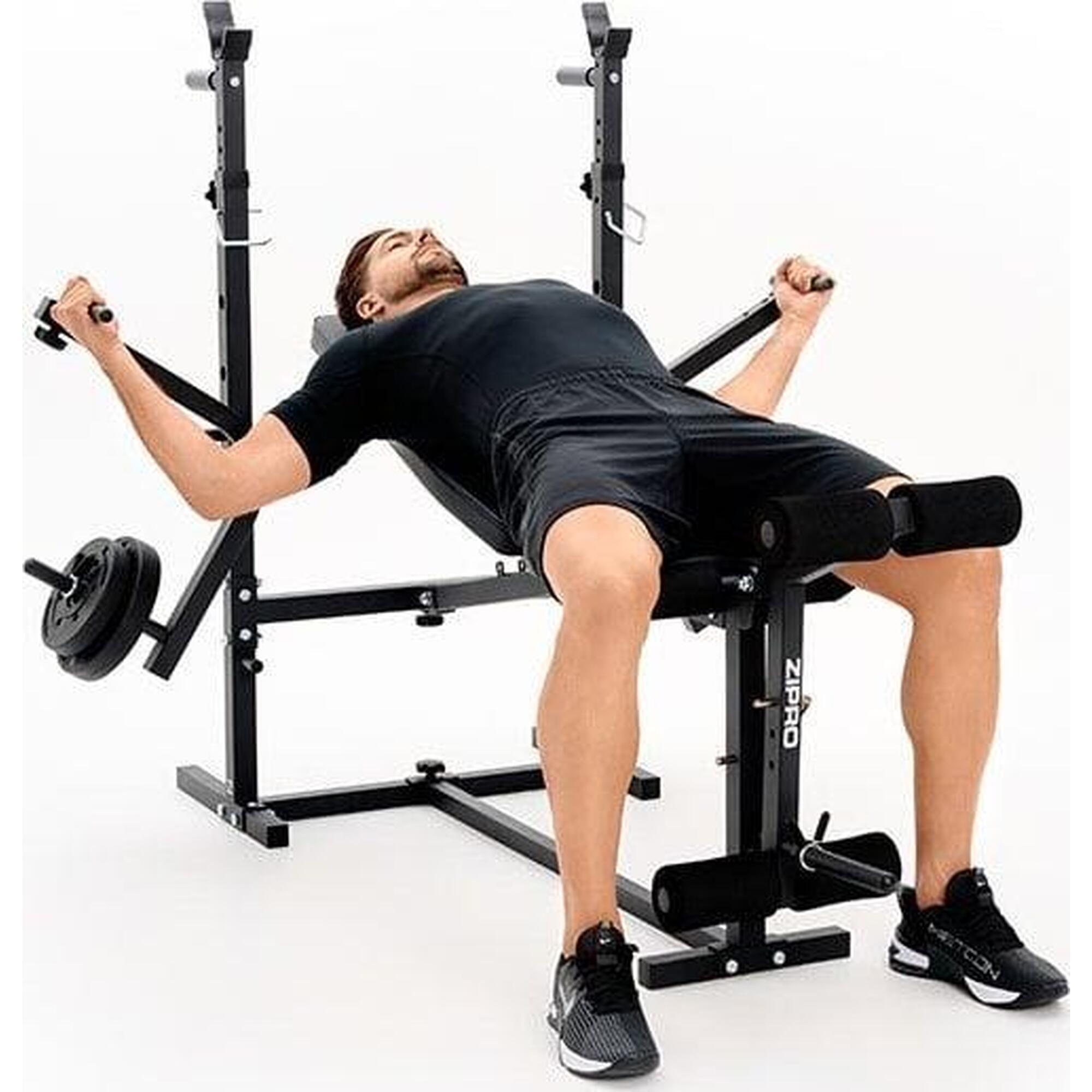 Banc de musculation et leg pliable avec chandelles pliables Zipro ...