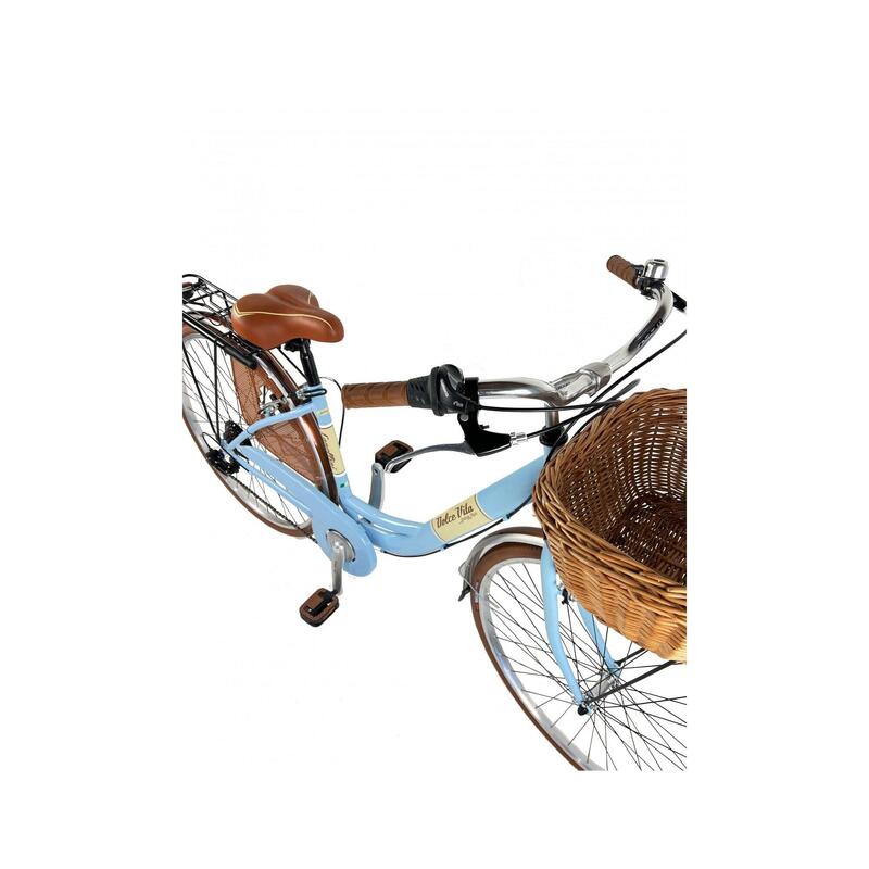 Vélo de ville Dolce Vita by Canellini VENERE 28" avec panier - Bleu ...