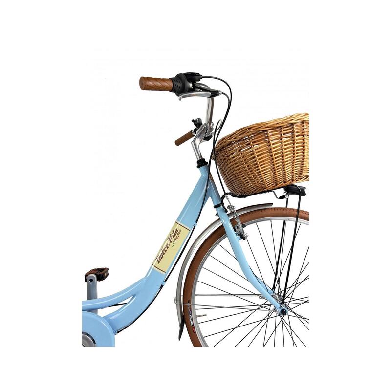 Vélo de ville Dolce Vita by Canellini VENERE 28" avec panier - Bleu ...