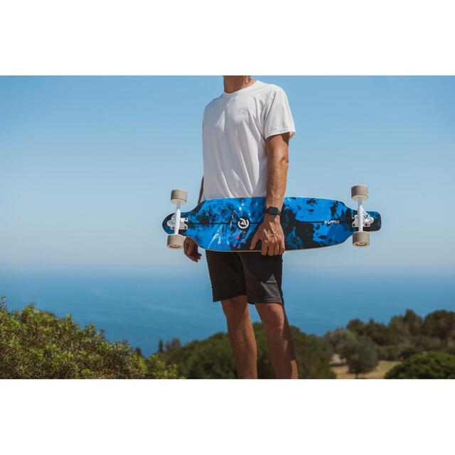 Longboard Agat 38" 96x26 cm bleu - Skate/Surfskate - Wheelbase 63cm ...