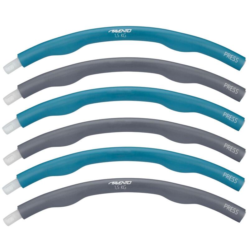AVENTO - Cerc Hula Hoop din spumă 1.5 kg, 100 cm, Gri/Albastru | Decathlon