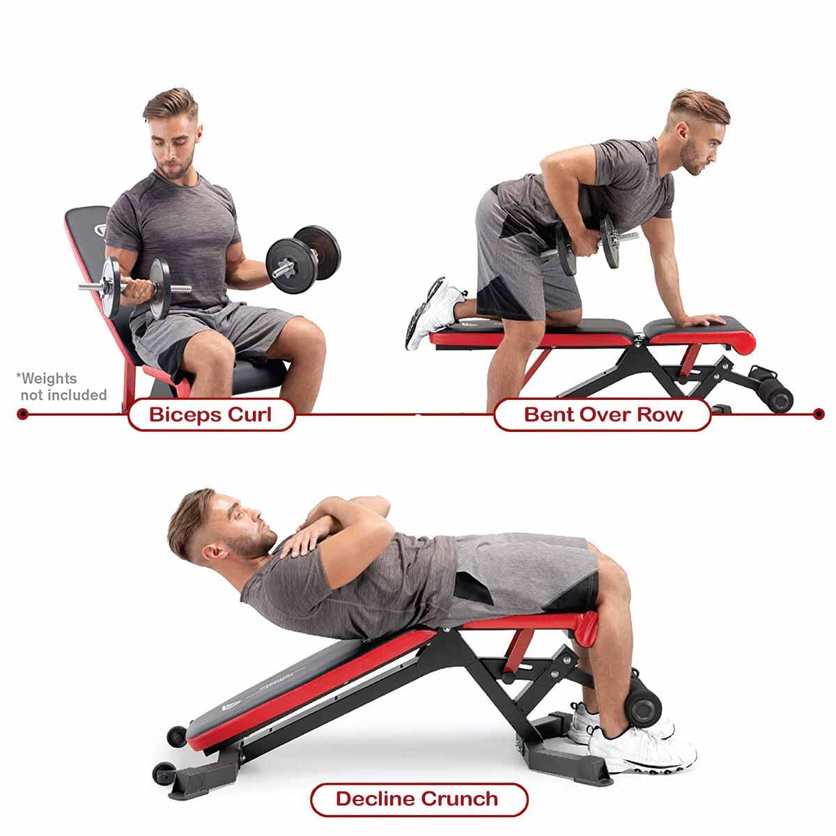 CIRCUIT FITNESS AMZ-563BN ADJUSTABLE UTILTY WEIGHT BENCH CIRCUIT ...