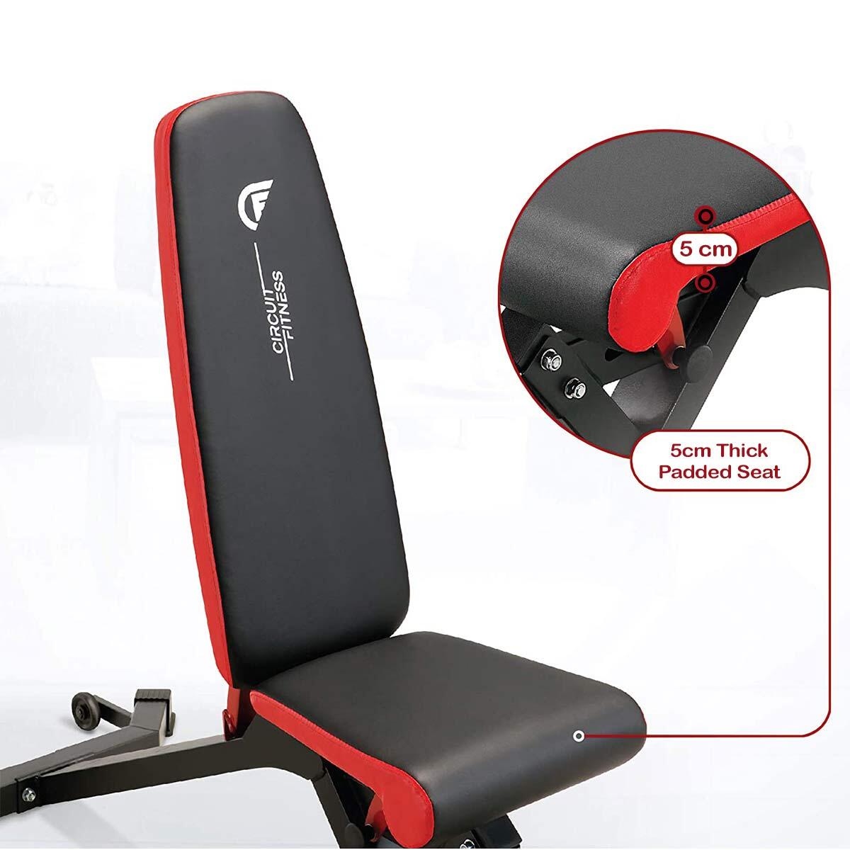 CIRCUIT FITNESS AMZ-563BN ADJUSTABLE UTILTY WEIGHT BENCH CIRCUIT ...