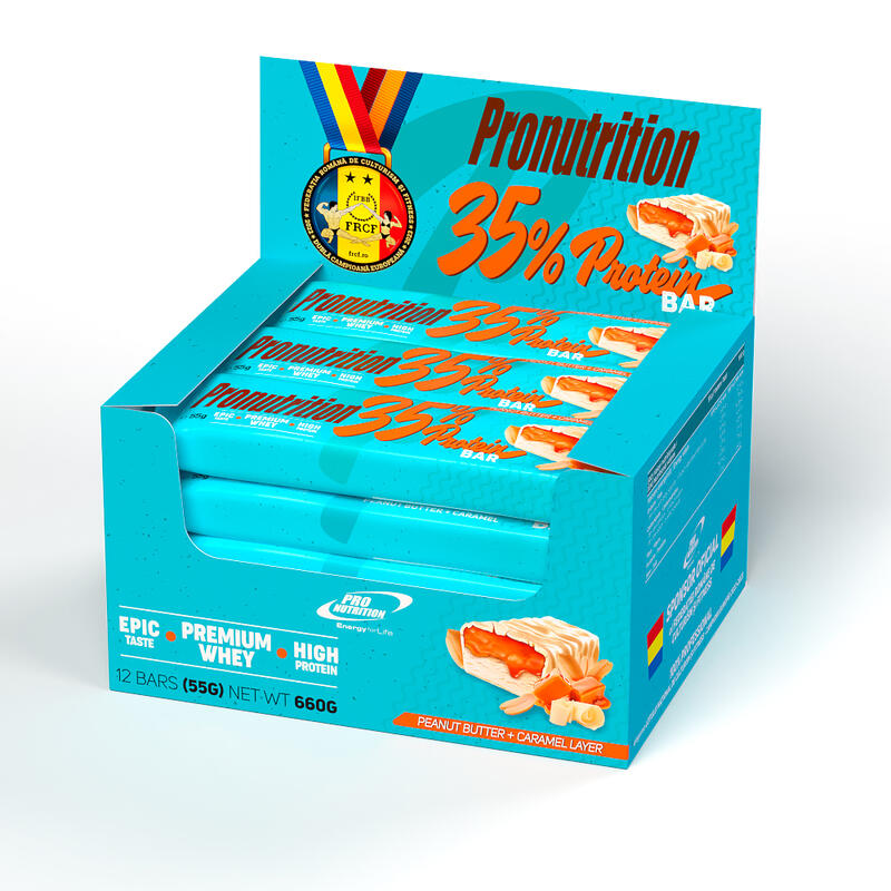 PRO NUTRITION - Batoane proteice cu Unt de arahide și Glazură de ...