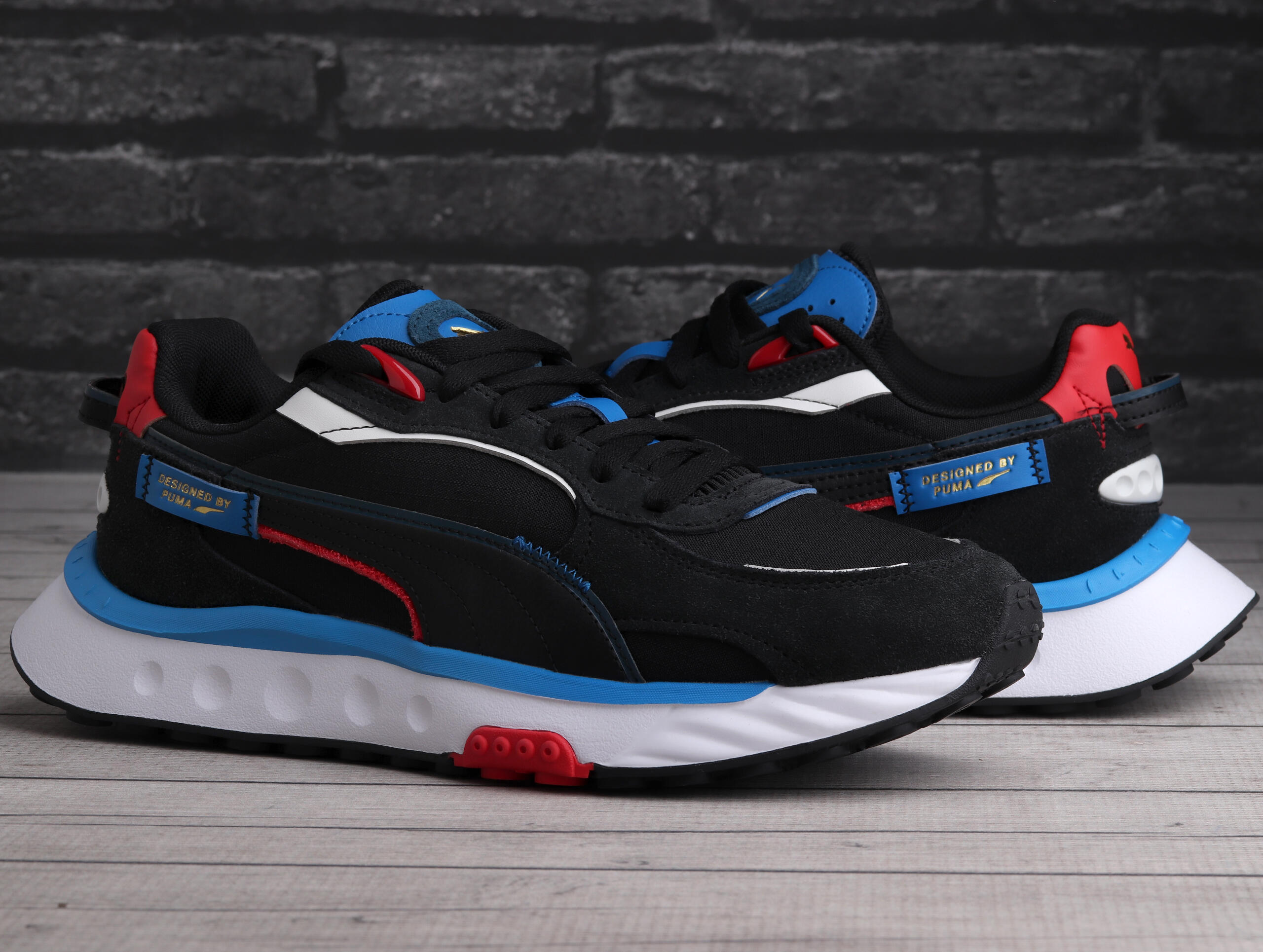 Puma Wild Rider Displaced Mens Black Trainers | Decathlon