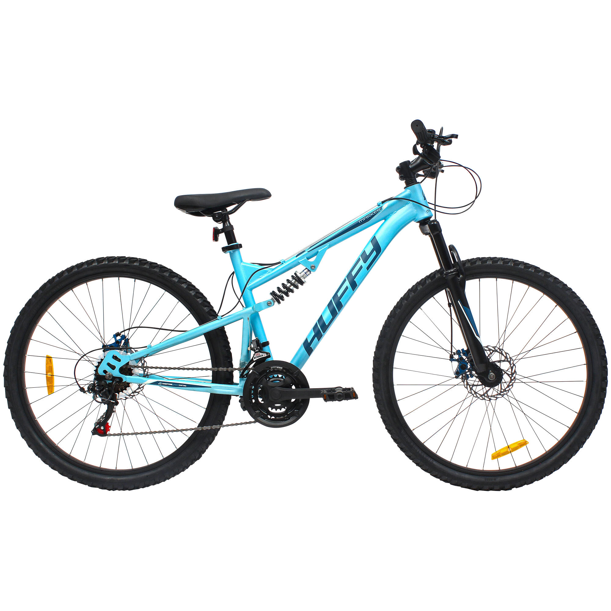 Huffy Marker Full Suspension MTB Bike 21spd Blue 26 HUFFY Decathlon