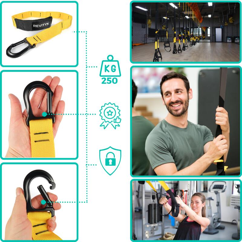 Taśmy do ćwiczeń TRX Gravity Trainer podwieszane pasy treningowe khaki ...