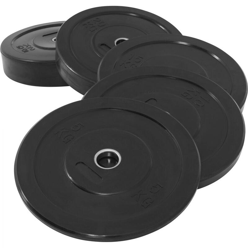 DISQUE DE MUSCULATION BUMPER PLATES | DIAM 51 MM | POIDS DE 5KG À 25KG ...